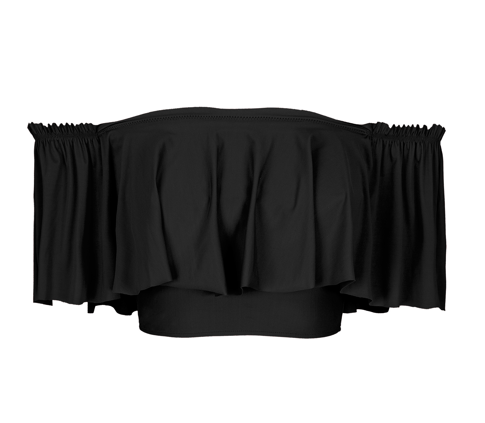 Rio de Sol Top Com Babado Preto Top Black Babado - Até 30 dias para trocar