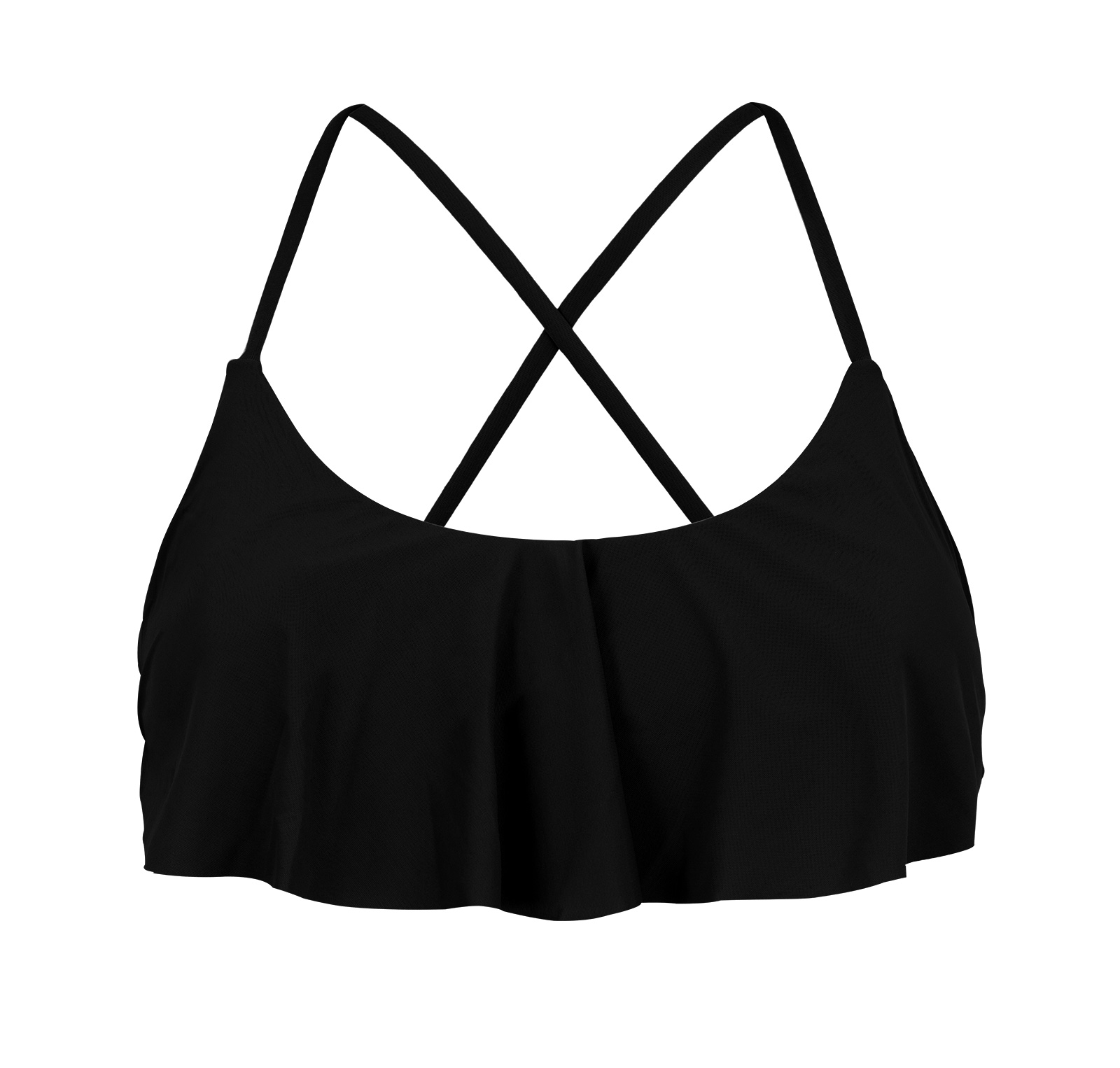 Rio de Sol Top Preto Babado Top Preto Babado - Até 30 dias para trocar